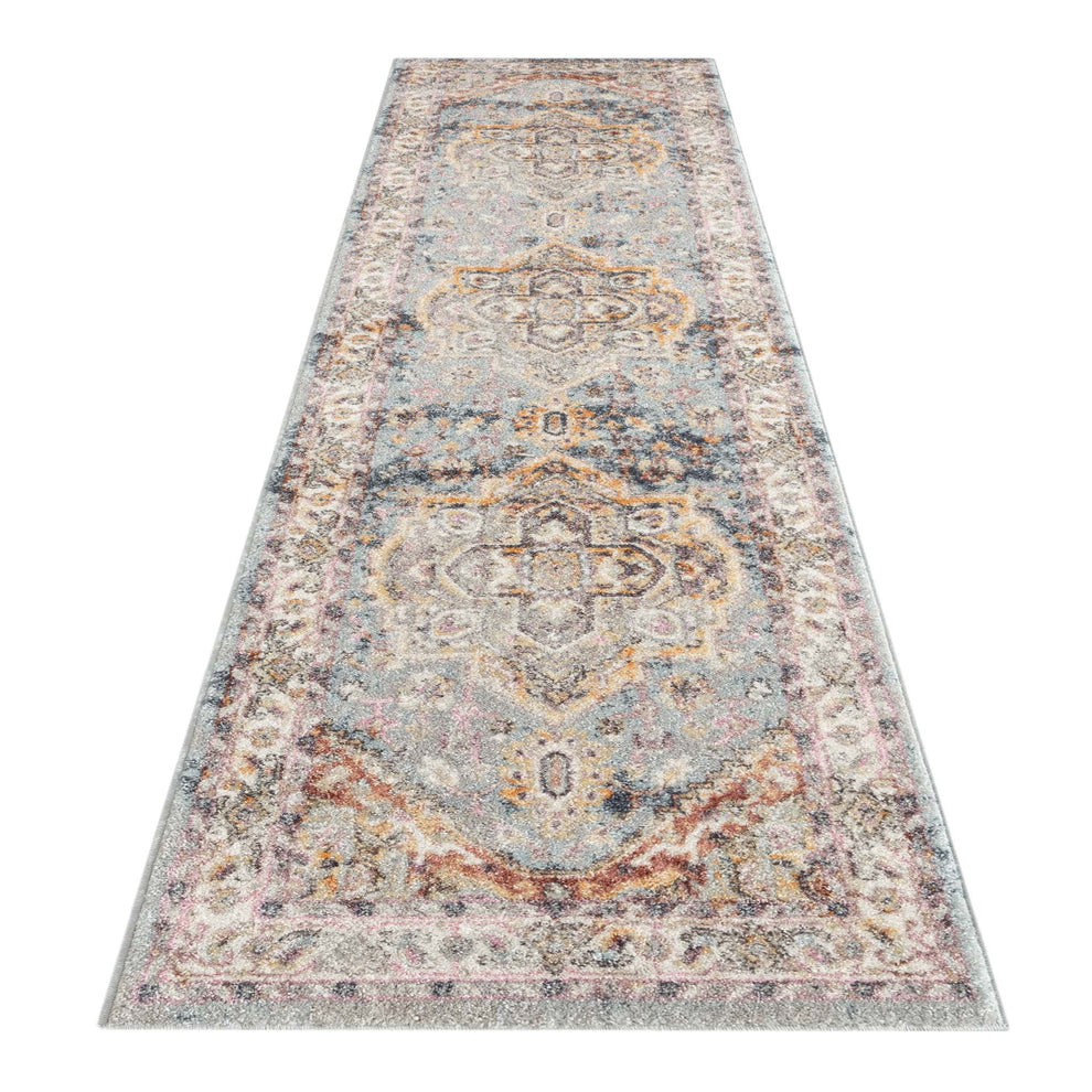 Luna 7401 Lt Blue Hallway Runner – Cozy Haus Furniture